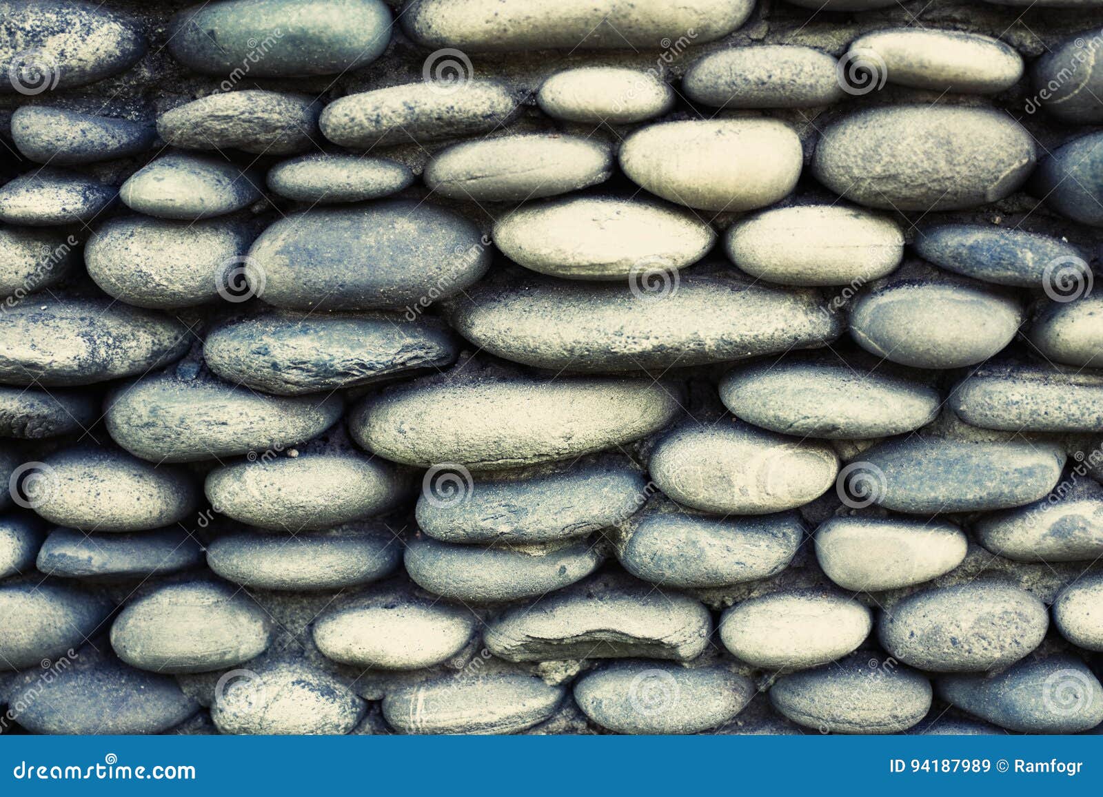 Pebbled garden wall stock image. Image of closeup, decoration - 94187989