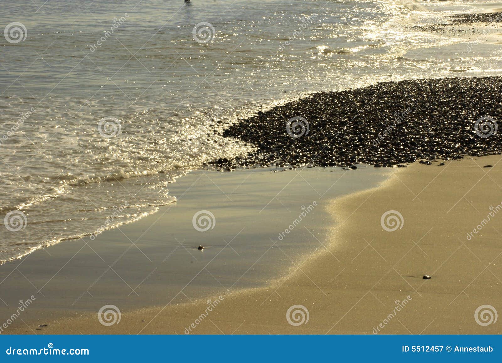 Pebbles along the ocean stock image. Image of rock, shine - 5512457