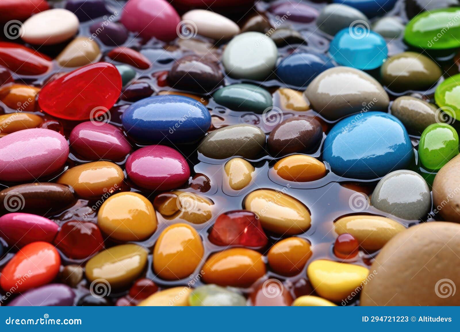 Pebbles Arranged in Rainbow Color Sequence Stock Illustration ...
