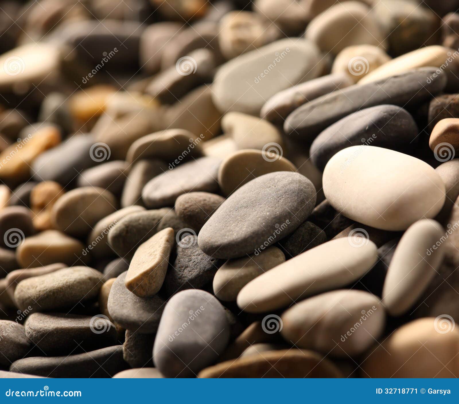 Pebbles Background. Various Stones Of Different Shapes And Sizes ...