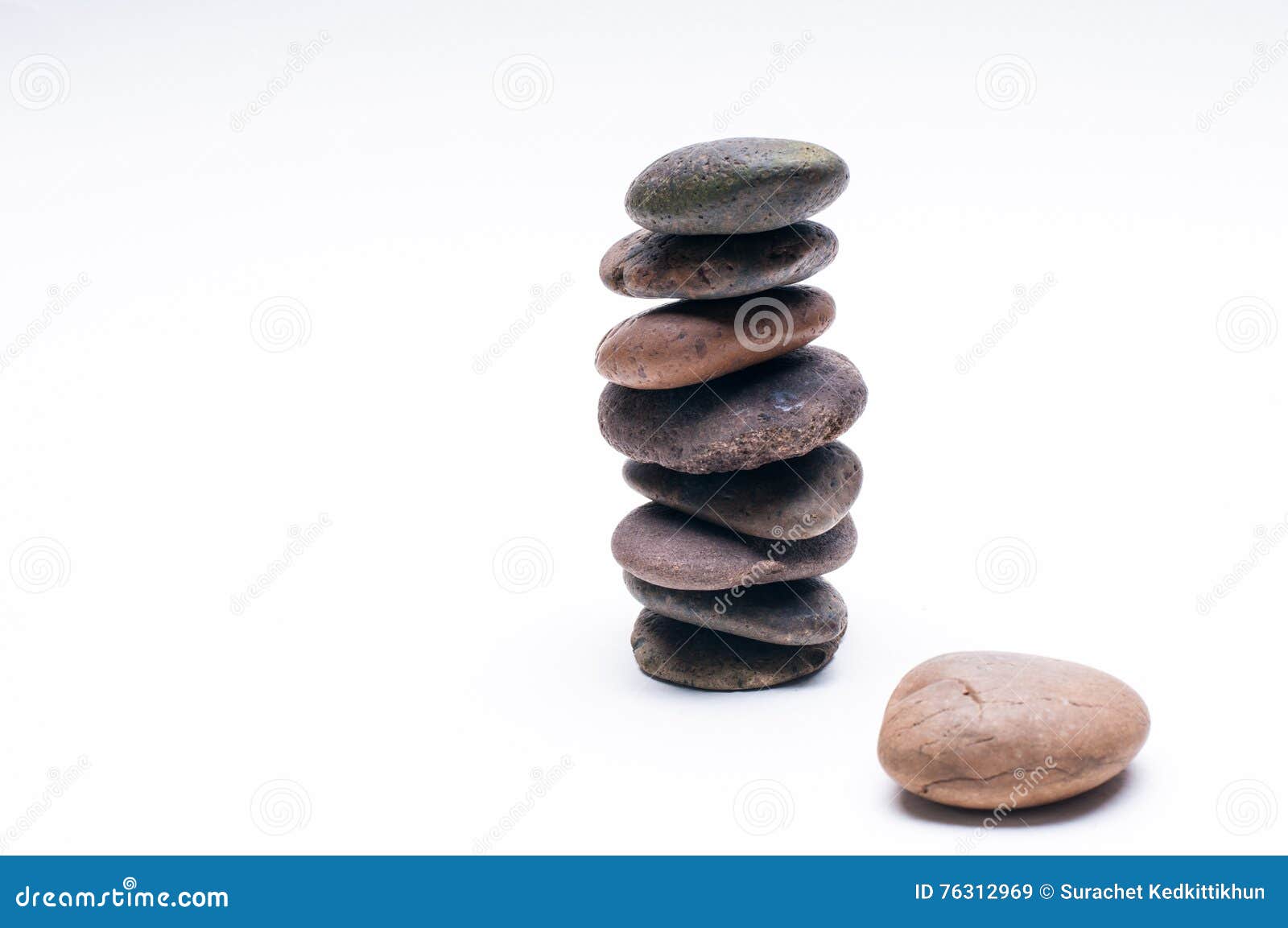 Pebbles Balance, Arrangement on the White Background Stock Image ...