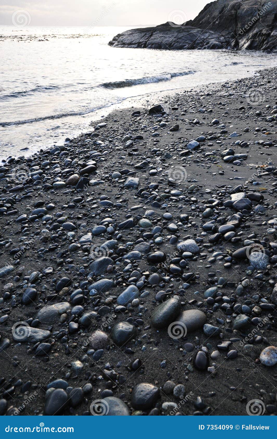 Pebbles on beach stock image. Image of boulder, shore - 7354099