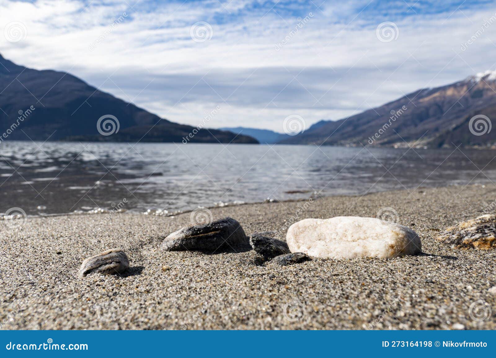 Pebbles on a Beach of Lake Como Stock Photo - Image of loneliness ...