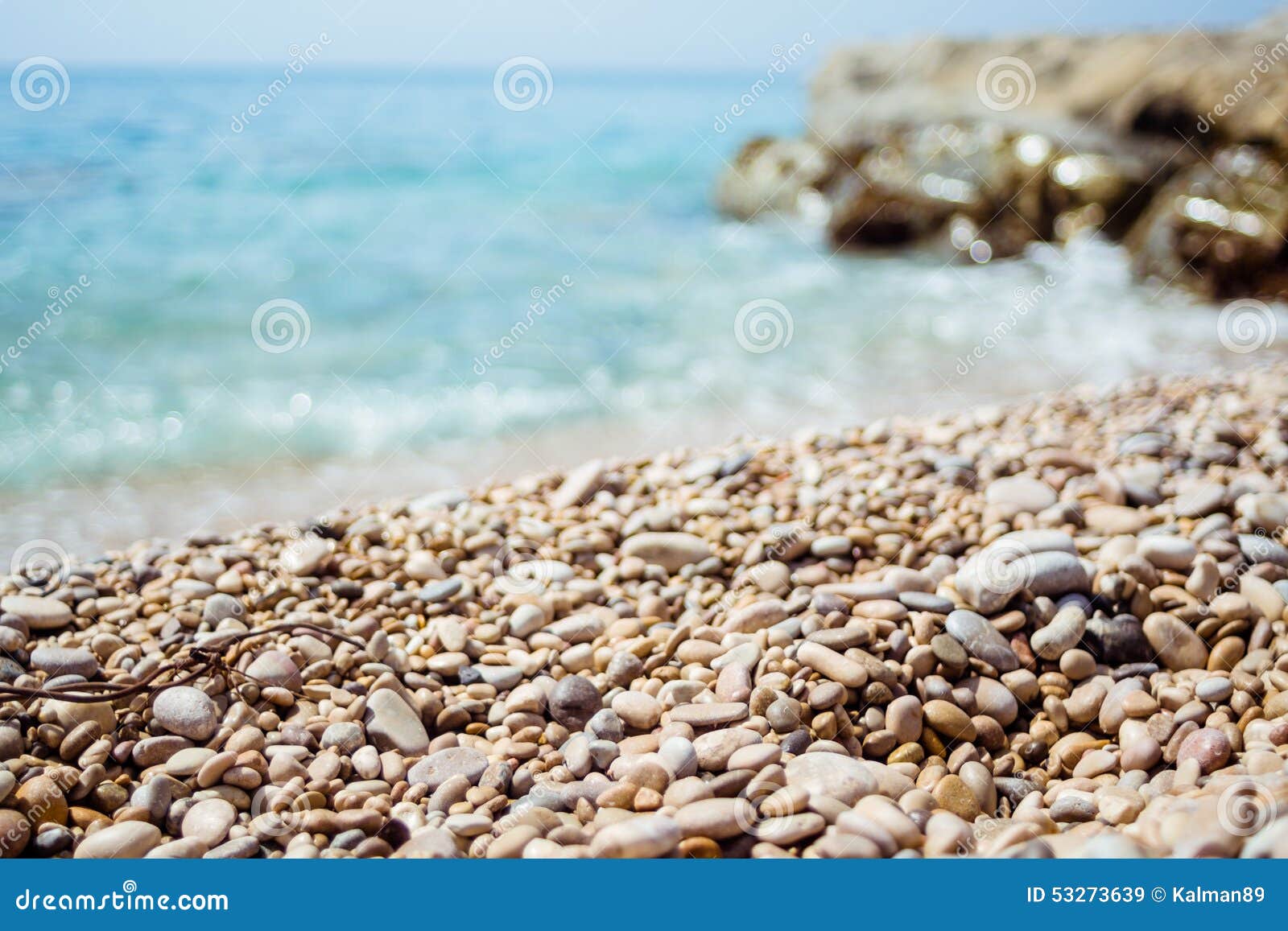 Pebbles On The Beach, Rubble On The Seashore, Top View Royalty-Free ...