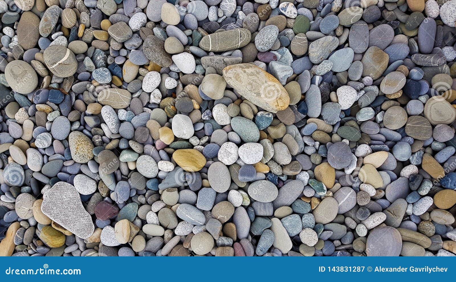 Pebbles on the Beach, Rubble on the Seashore, Top View Stock Image ...