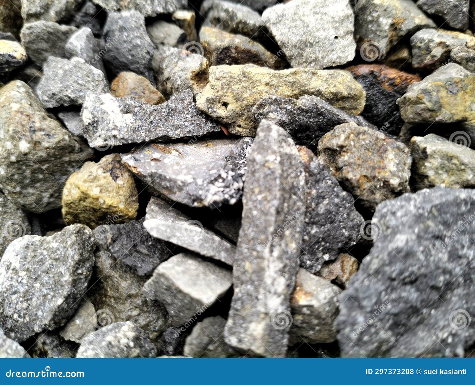Pebbles that are Black and Clean after Being Poured by Rain Stock Photo ...