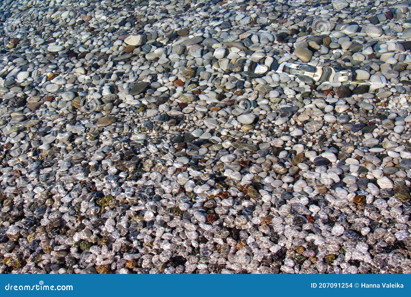 Pebbles in Clear Sea Water in the Sunlight Stock Photo - Image of ...