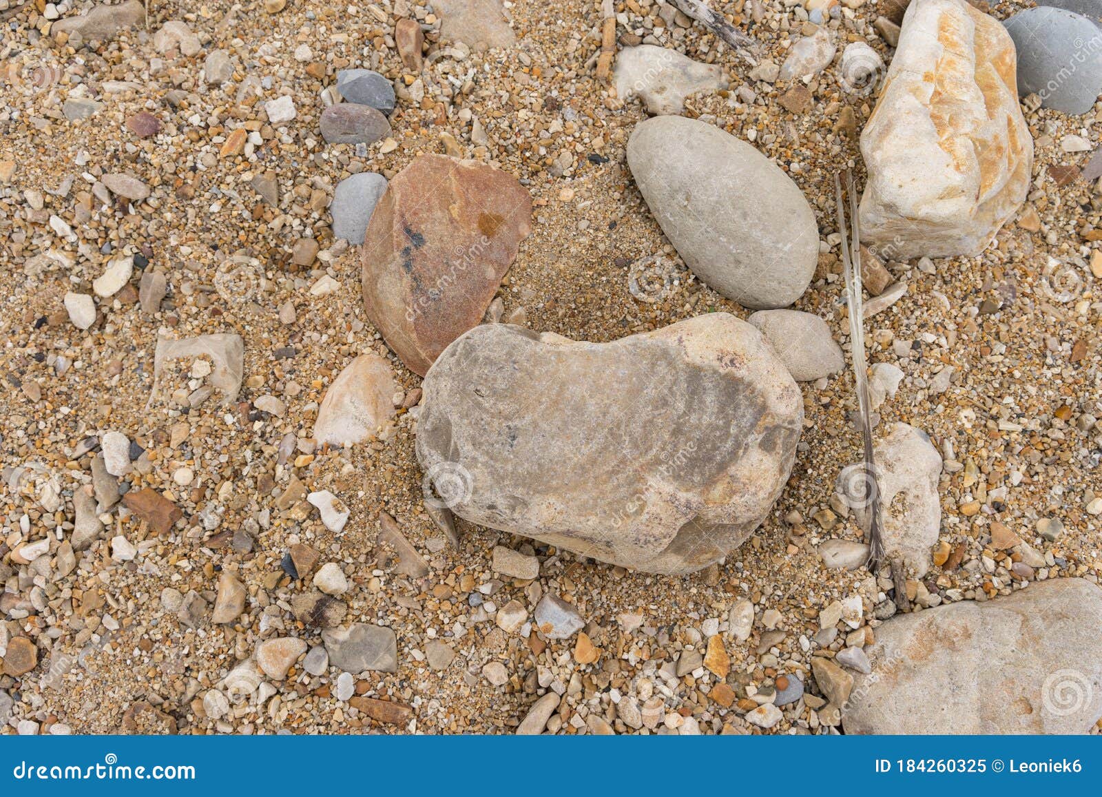 Pebbles with Coarse Sand Lying on a Beach Stock Image - Image of design ...