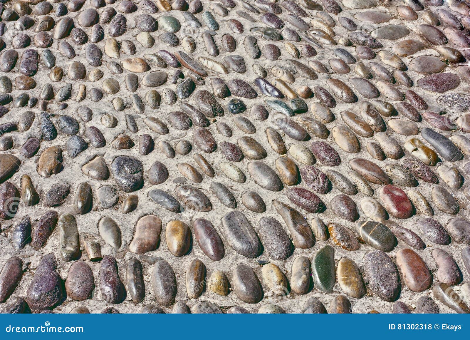 Pebbles or Cobblestone Road in South America Stock Photo - Image of ...