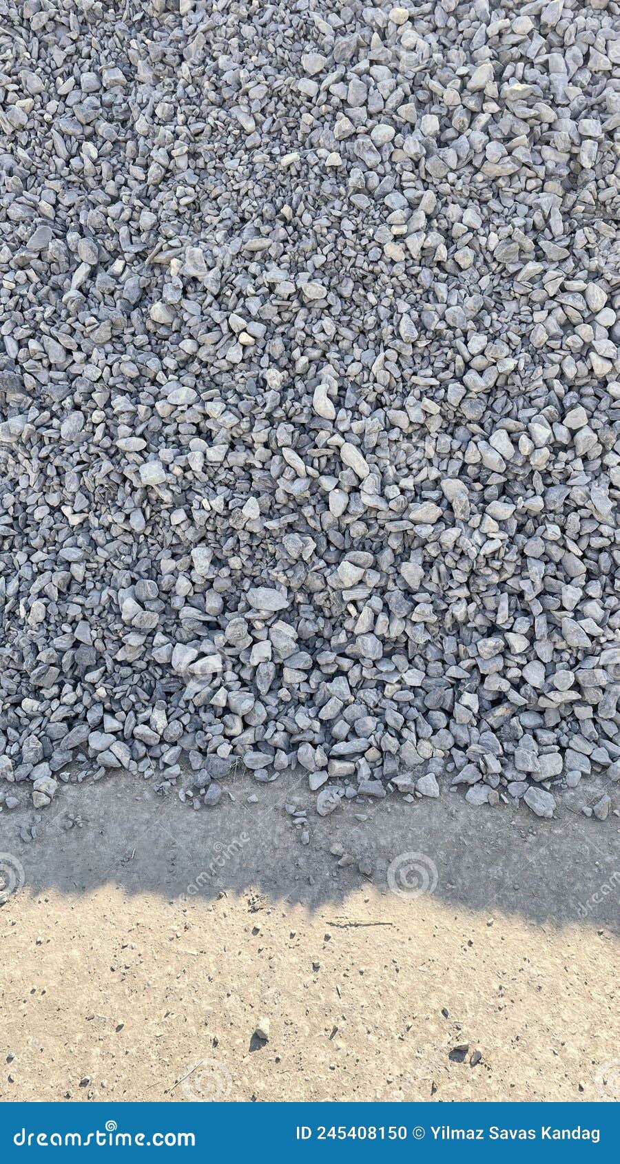 Pebbles for Construction and Road Construction Stock Photo - Image of ...