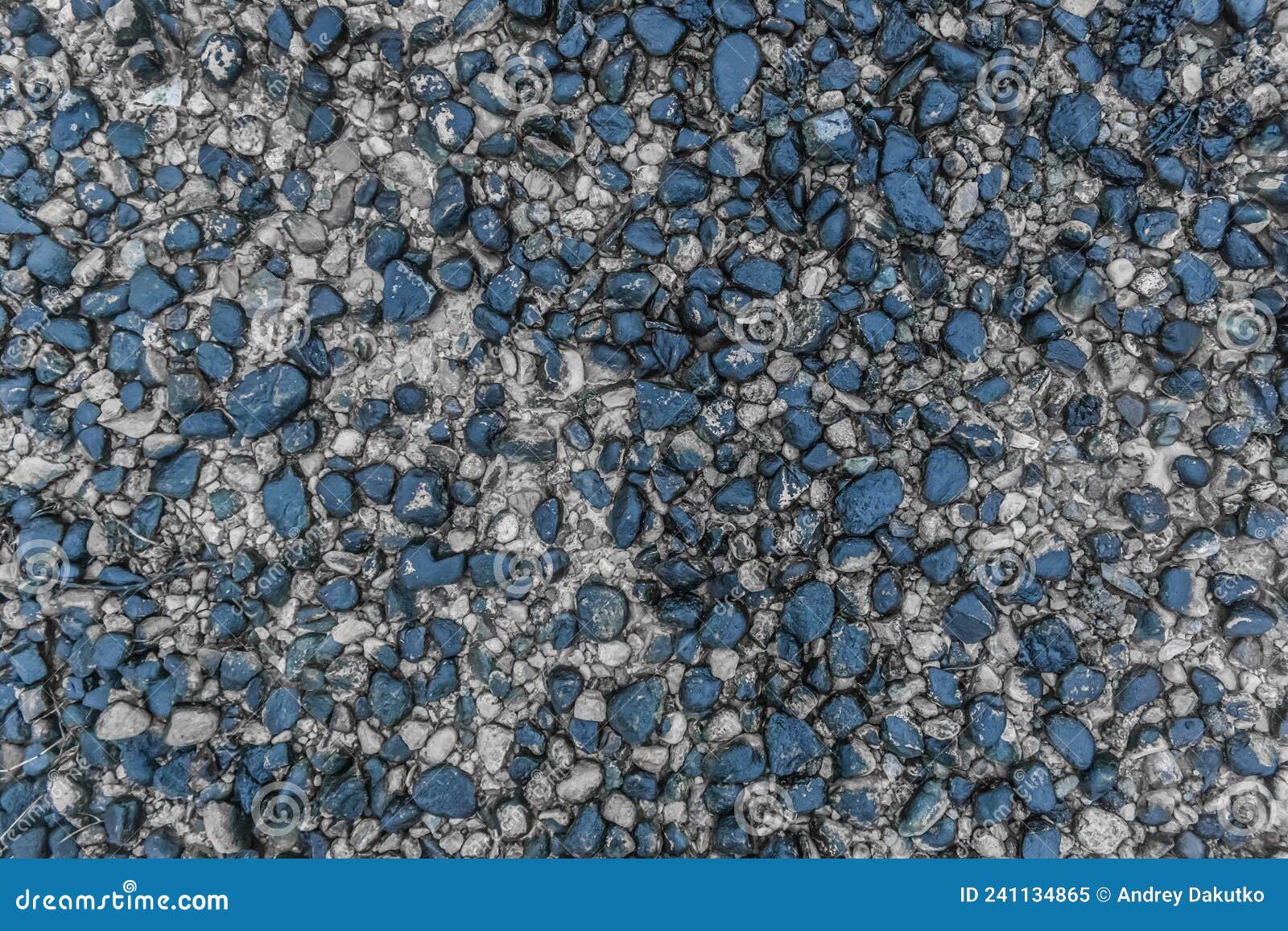Pebbles Dark Blue River Stone Natural Background Shore Surface Rough ...