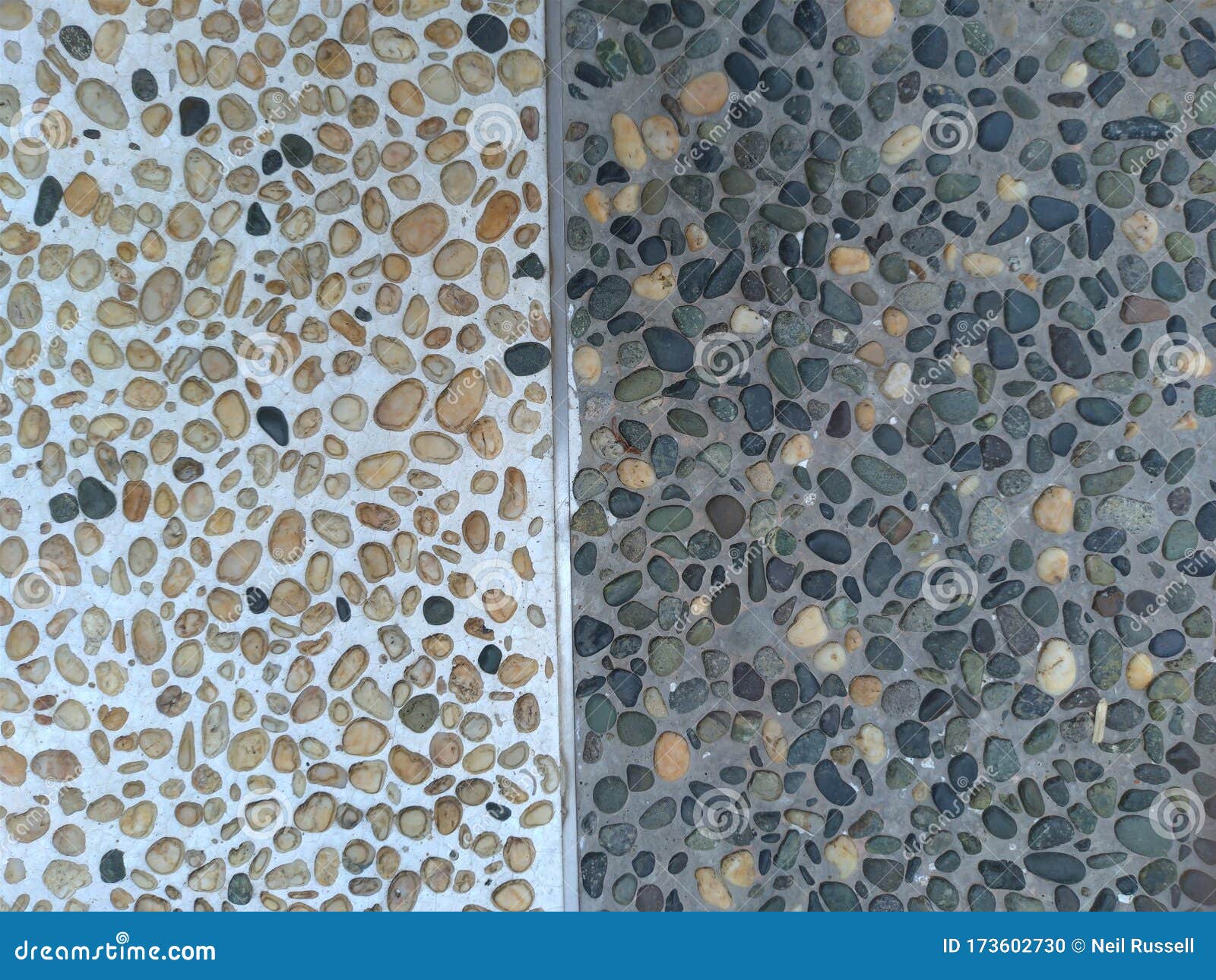 Pebbles in Dark Grey and Light Grey Concrete. Stock Photo - Image of ...