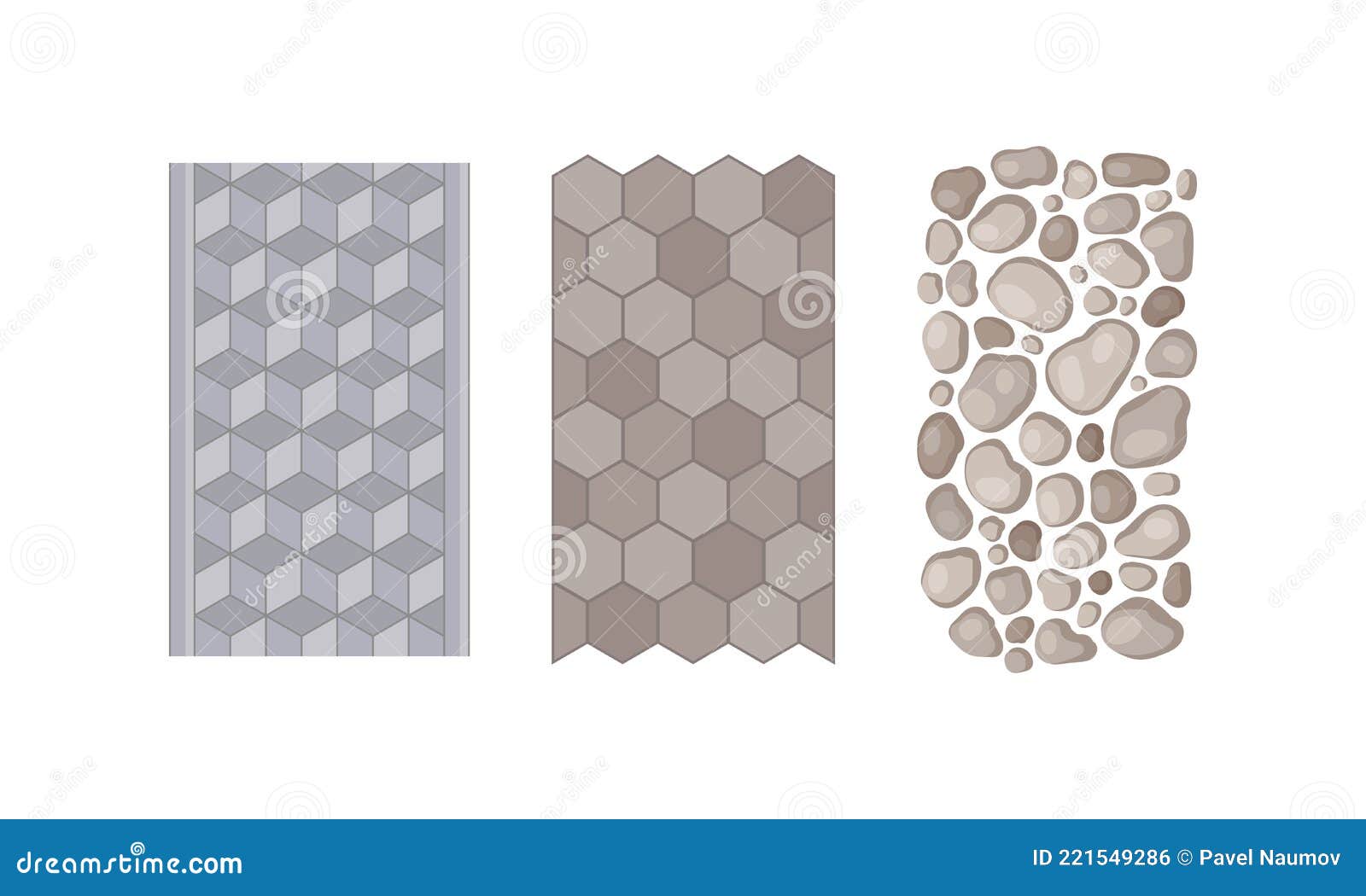 Walkway Landscape With Winding Stone Path, Paving Flagstone And Wooden ...