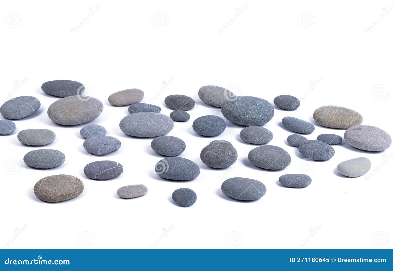 Pebbles isolated stock image. Image of grey, mineral - 271180645
