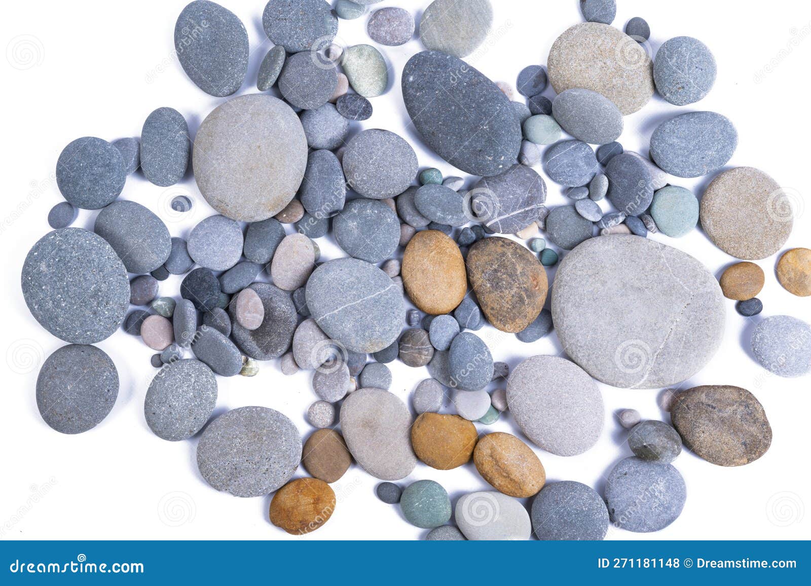 Pebbles isolated stock photo. Image of boulder, macro - 271181148