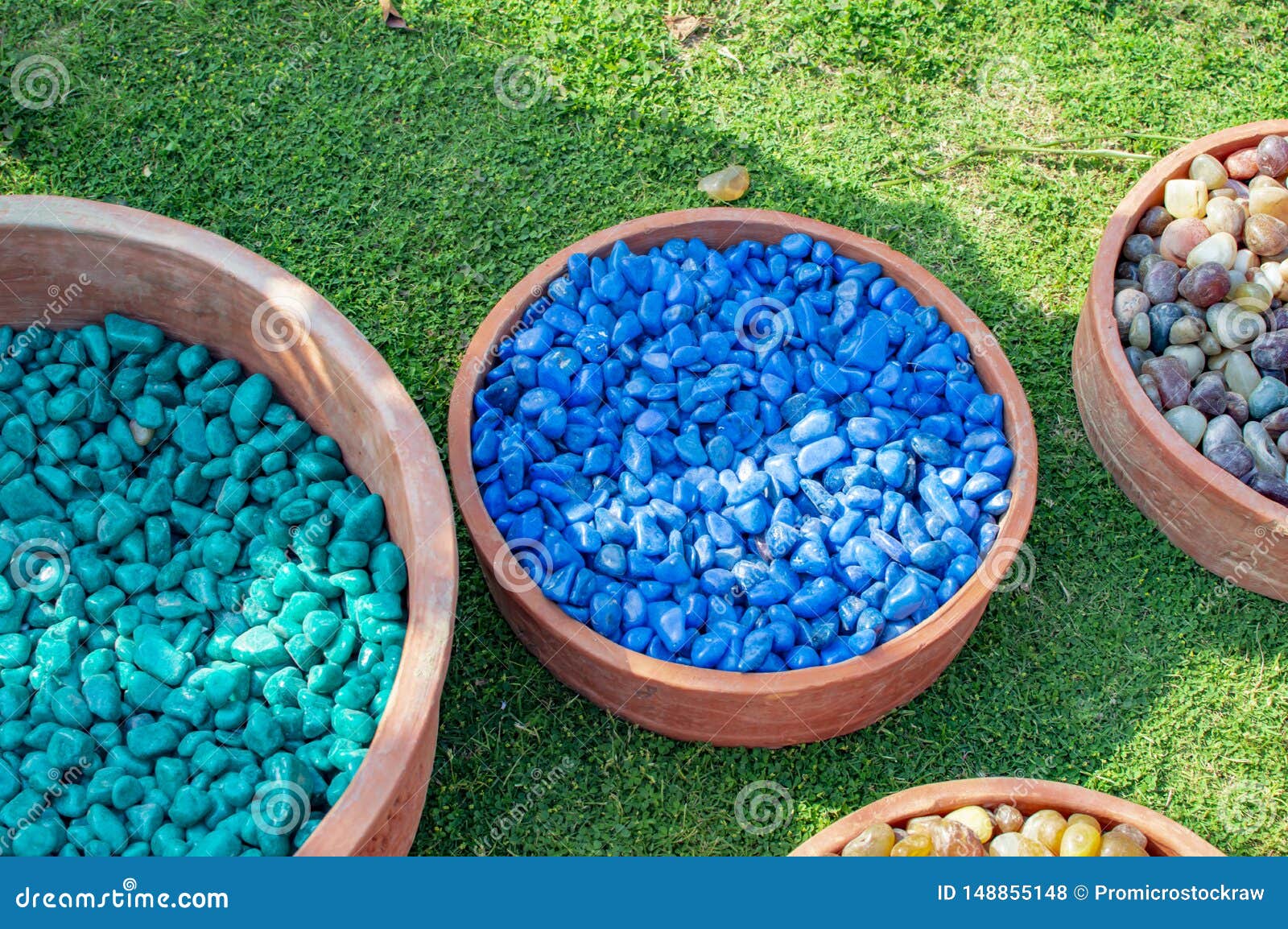 Pebbles for Landscaping and of Different Colors Stock Photo - Image of ...