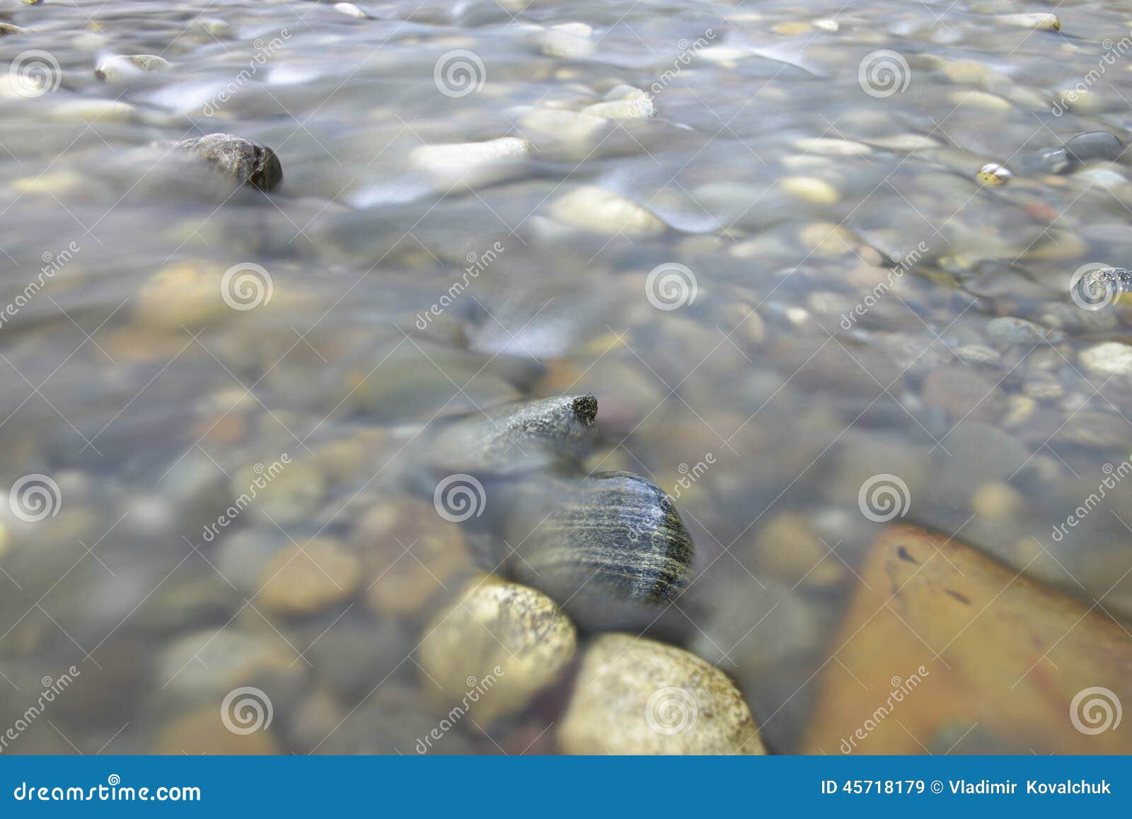 Pebbles in the Mountain River Stock Image - Image of composition ...