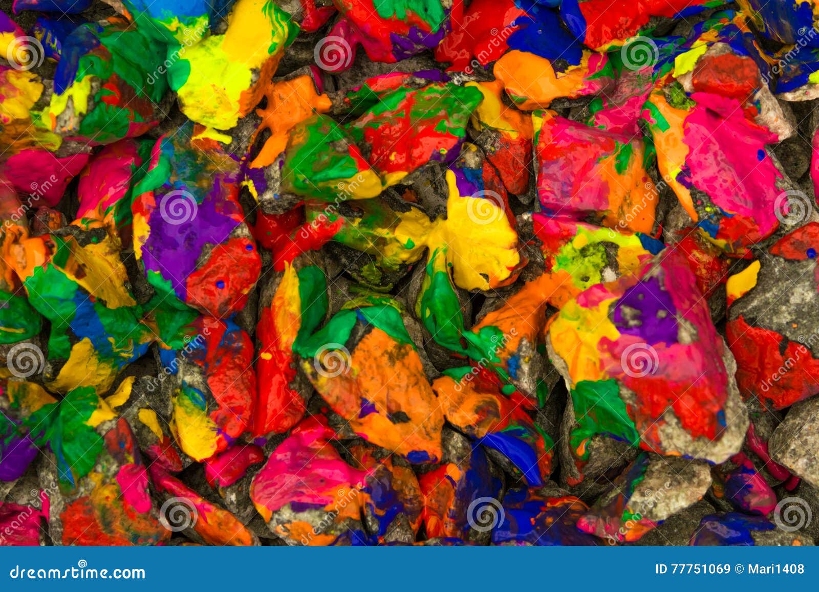 Pebbles Painted Bright Colored Paint Stock Image - Image of abstract ...