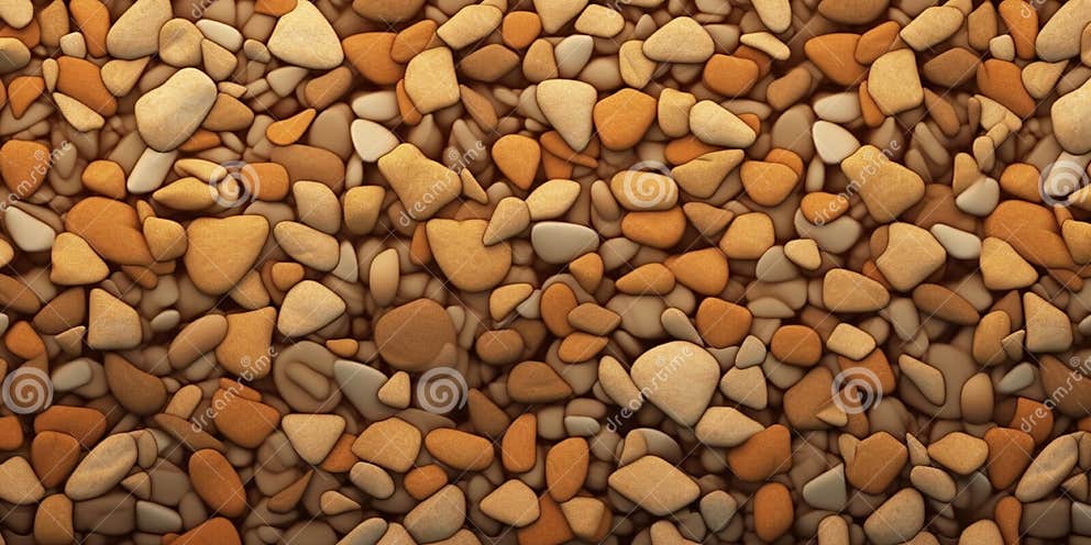 Pebbles Brown Rounded Small Stone Pattern Copy Space Background Stock ...