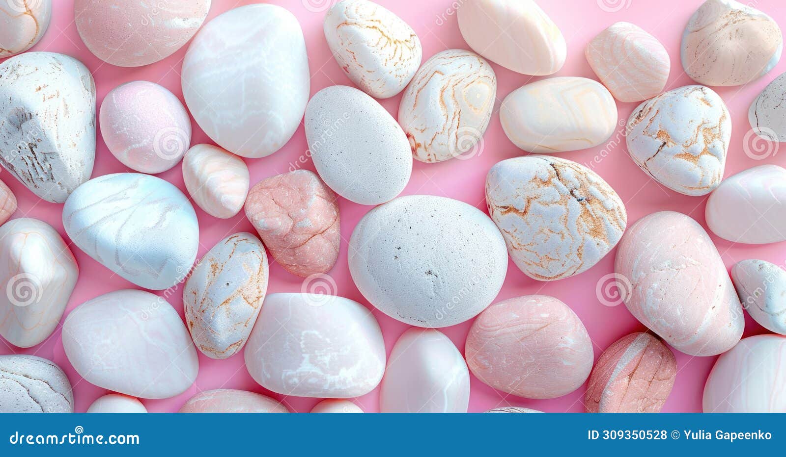 Pebbles on a Pink Background Stock Photo - Image of collection, shine ...