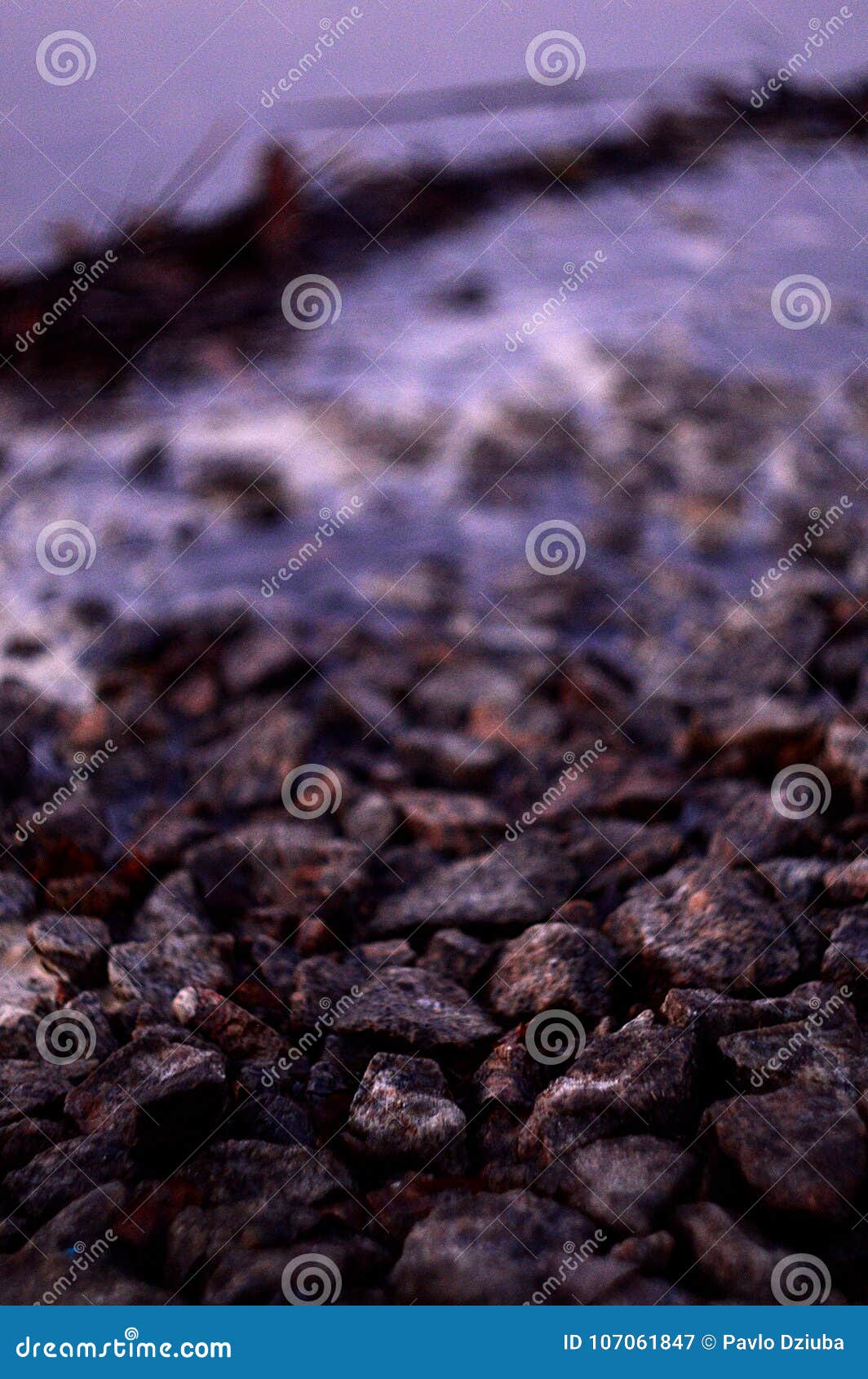 Pebbles on the river bank stock image. Image of beach - 107061847