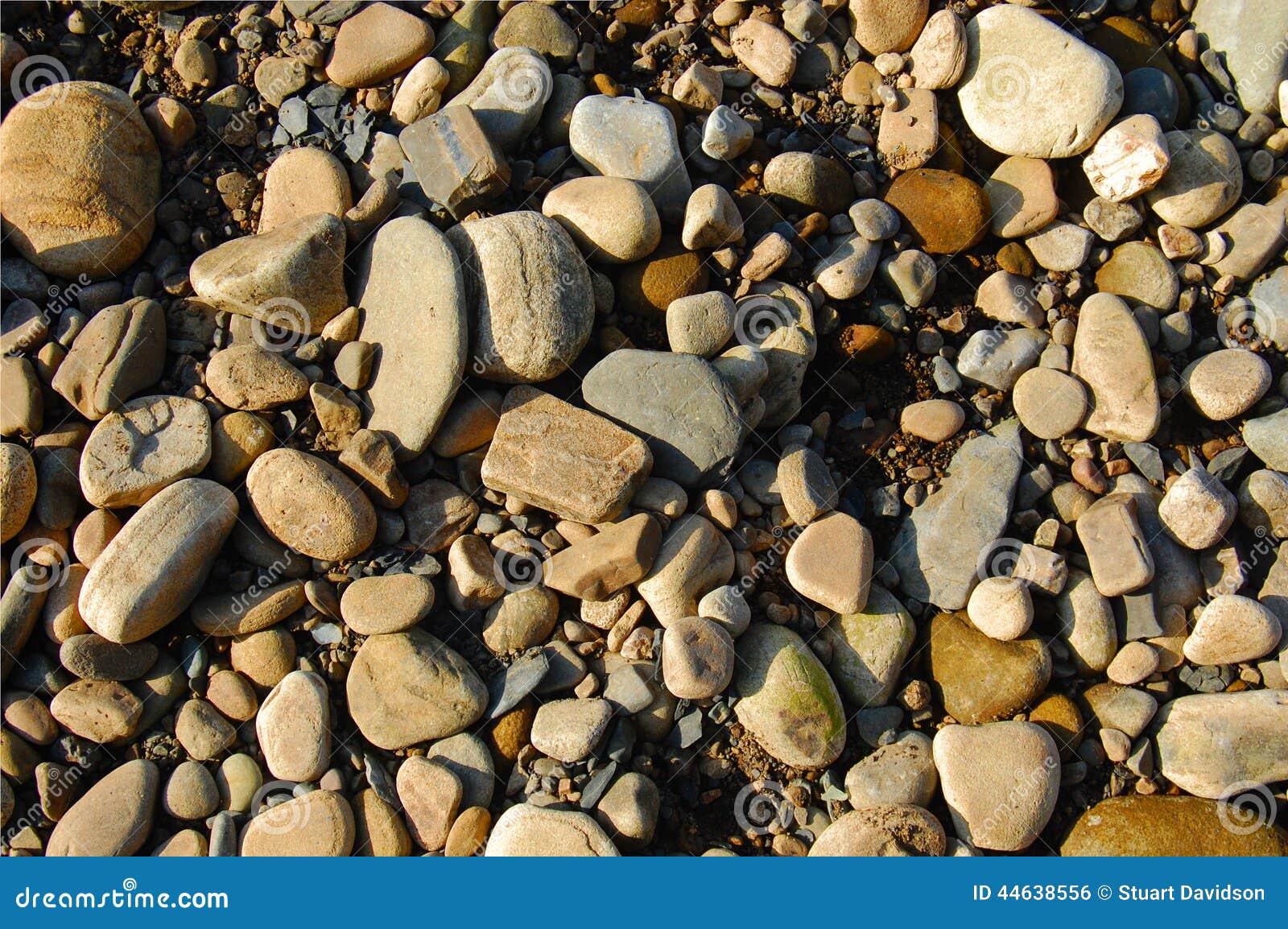 Pebbles on a river bed. stock photo. Image of relax, river - 44638556