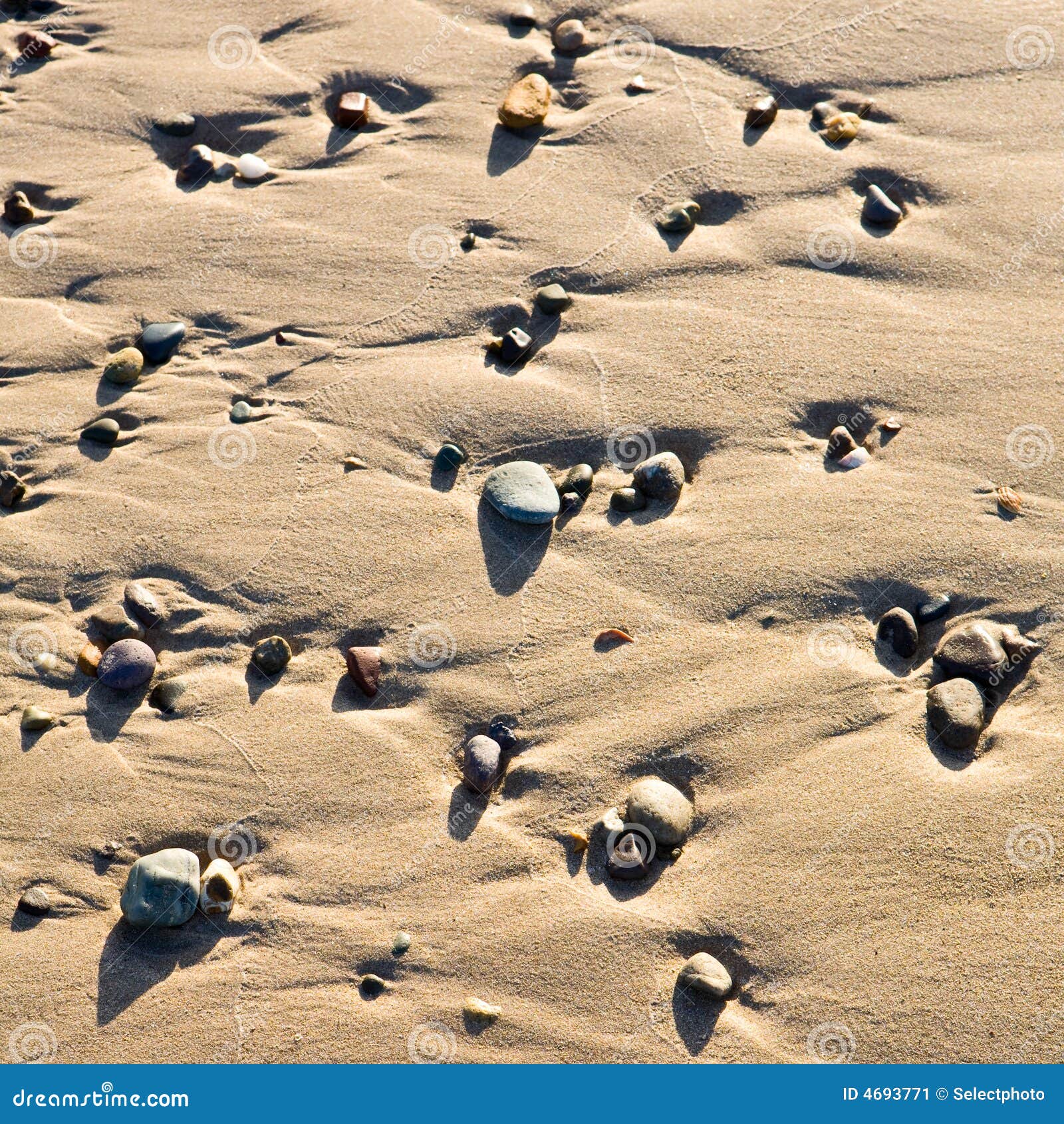 Pebbles on the sand stock image. Image of sandy, sand - 4693771
