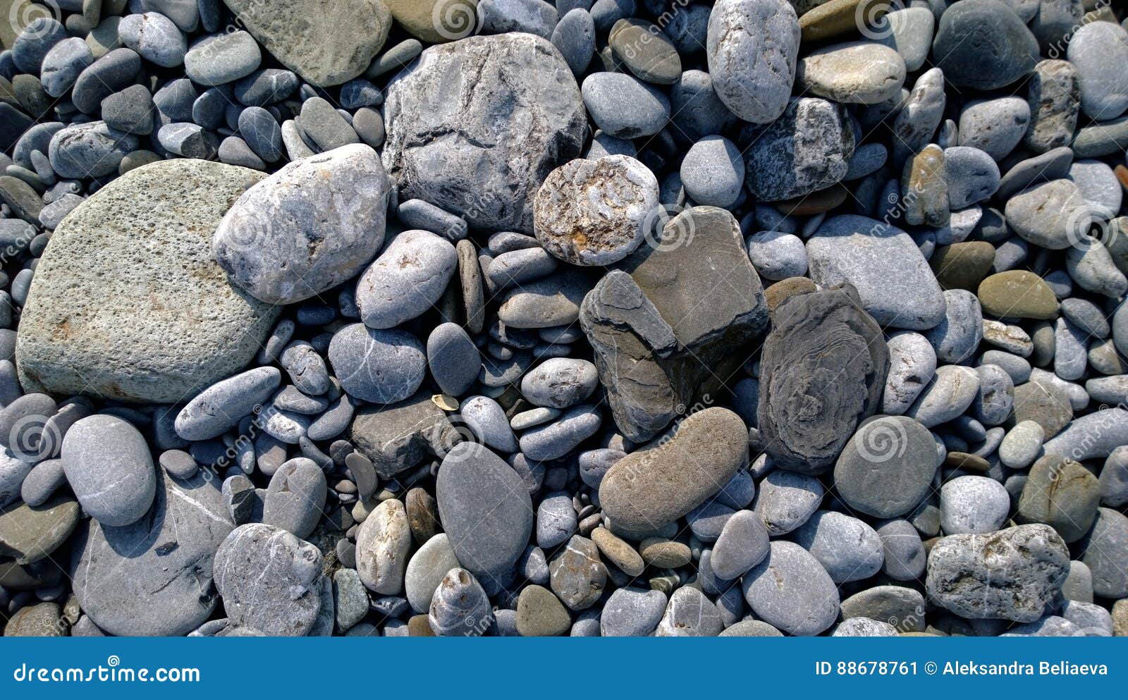Pebbles on the sea shore. stock image. Image of macro - 88678761