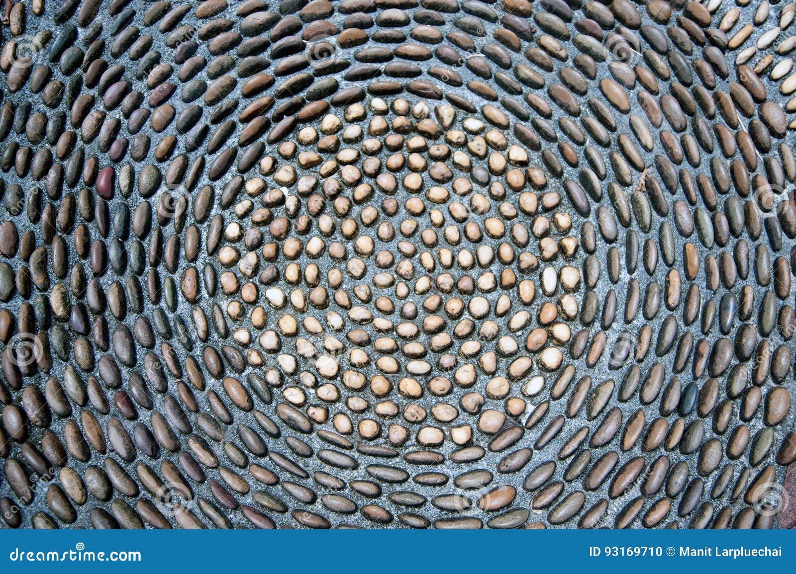 Pebbles Stone Pattern on the Floor. Stock Photo - Image of stone ...