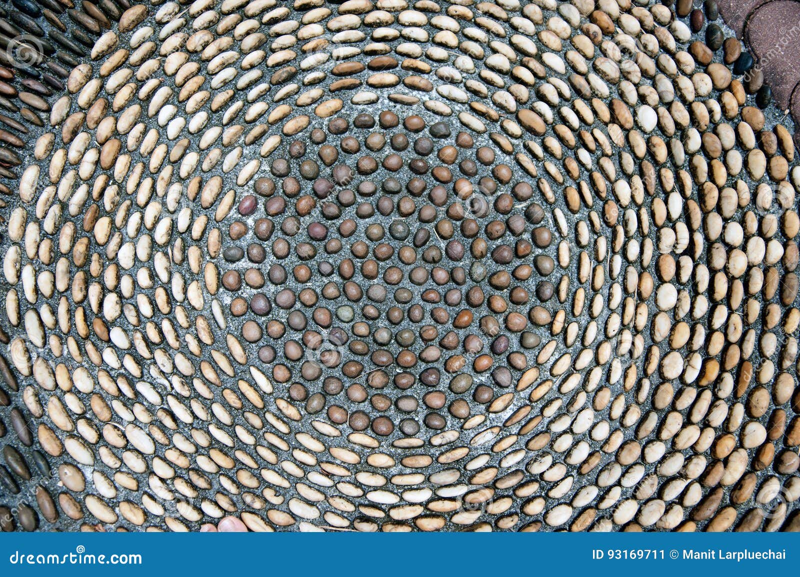 Pebbles Stone Pattern on the Floor. Stock Image - Image of decorative ...