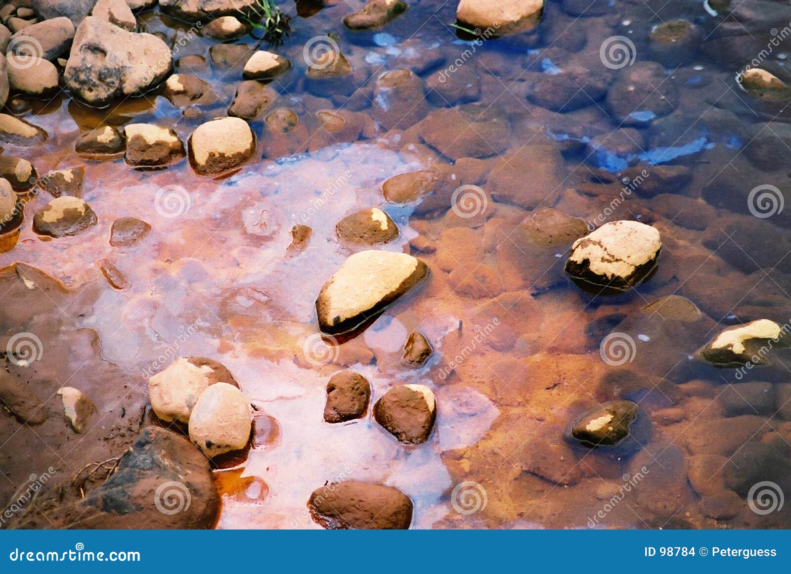 Pebbles in a Stream stock photo. Image of patterns, background - 98784