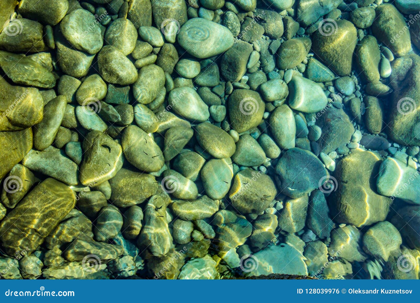 Pebbles in Stream, Transparent Water As Abstract Background Stock Photo ...