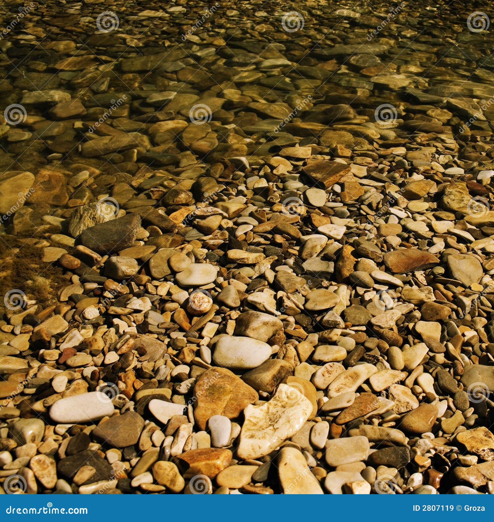 Pebbles under water. stock image. Image of crystal, flow - 2807119