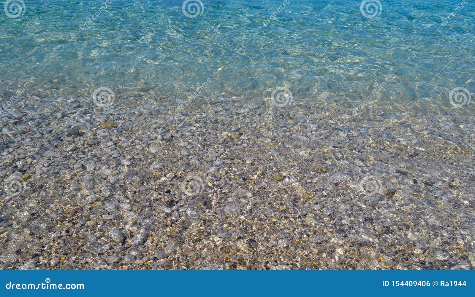 Pebbles Under Water. Marine Background. Pure Sea Water Stock Photo ...