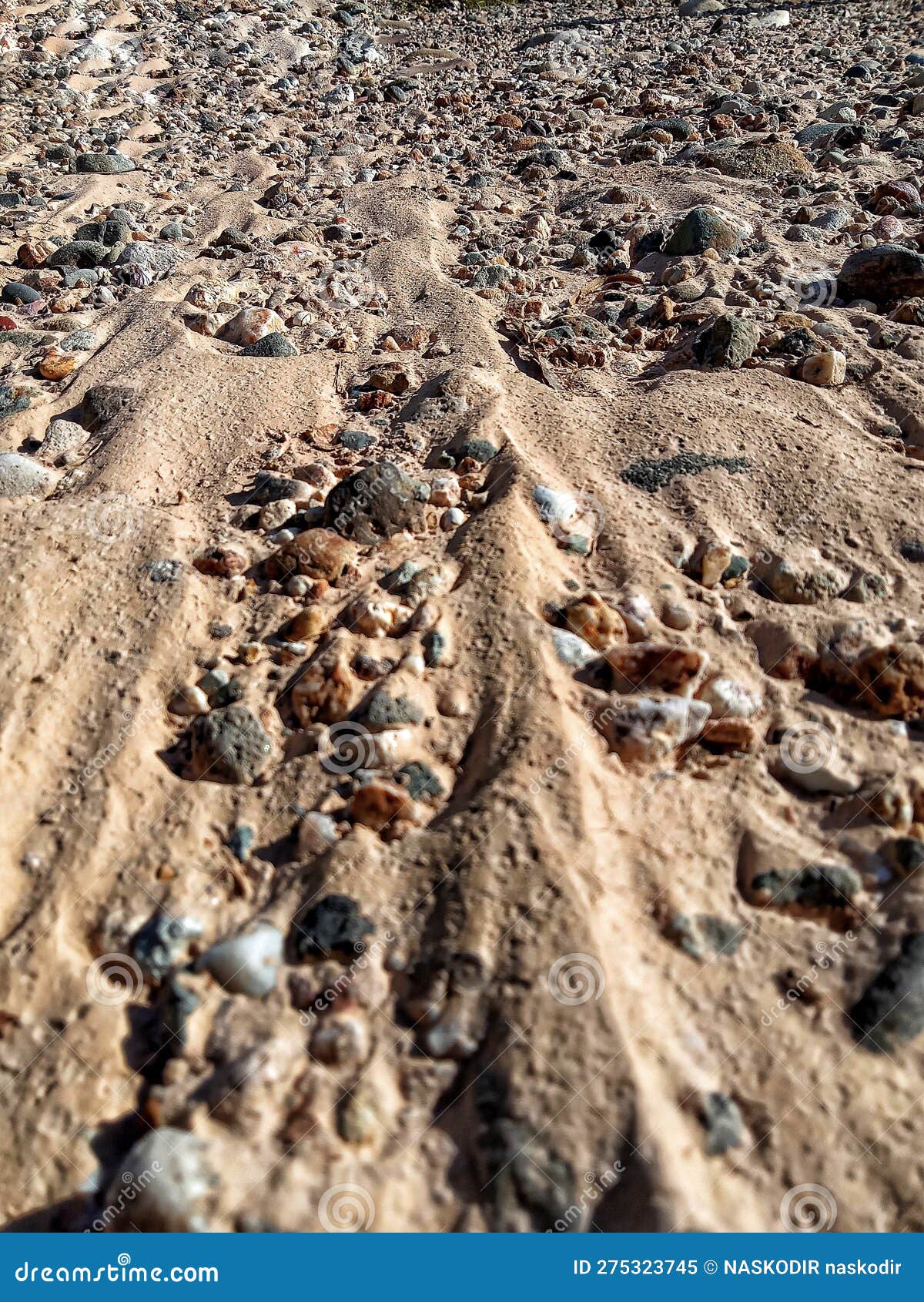 Pebbles and Used Sand Carried by Flash Floods Stock Image - Image of ...