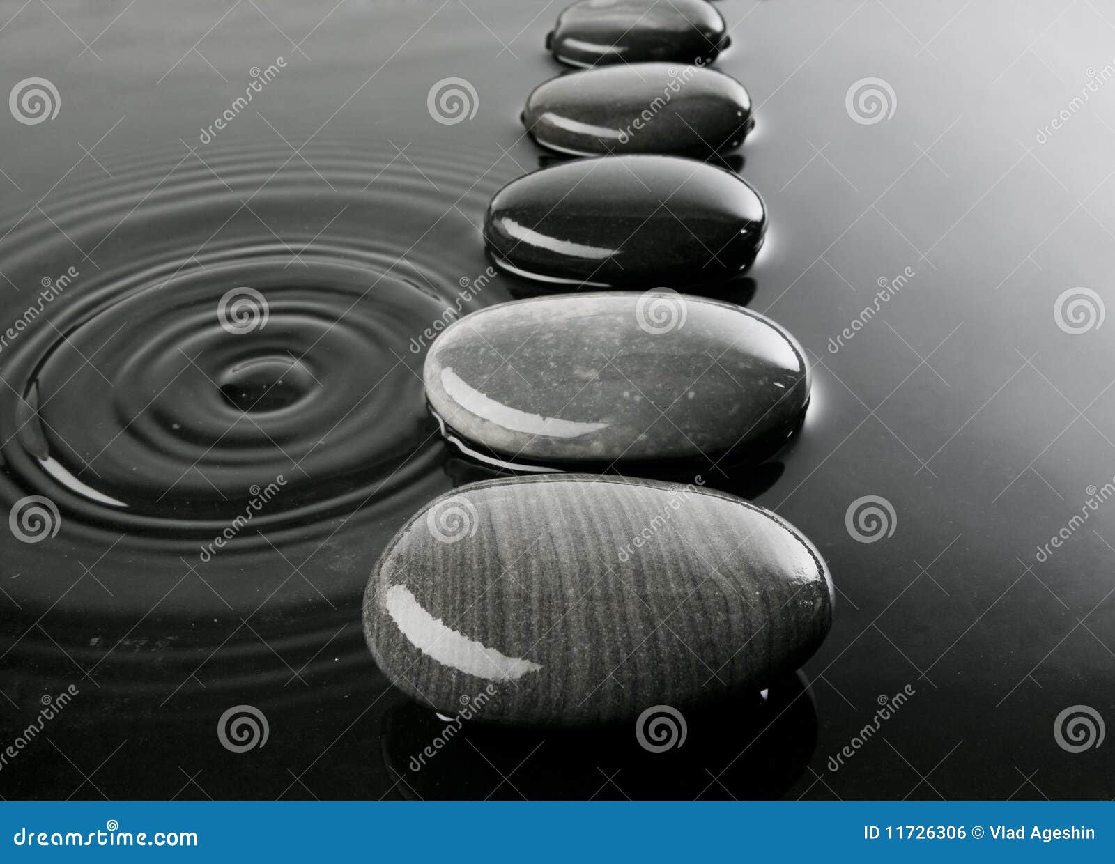Pebbles in water stock photo. Image of order, smooth - 11726306