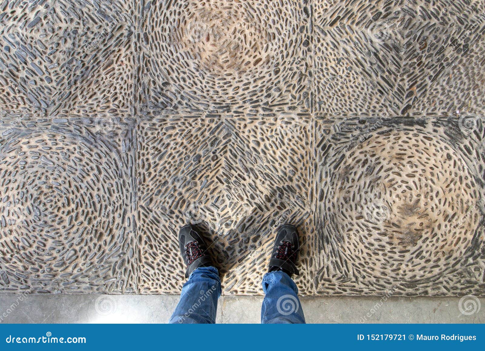 Pebblestone ground texture stock image. Image of person - 152179721