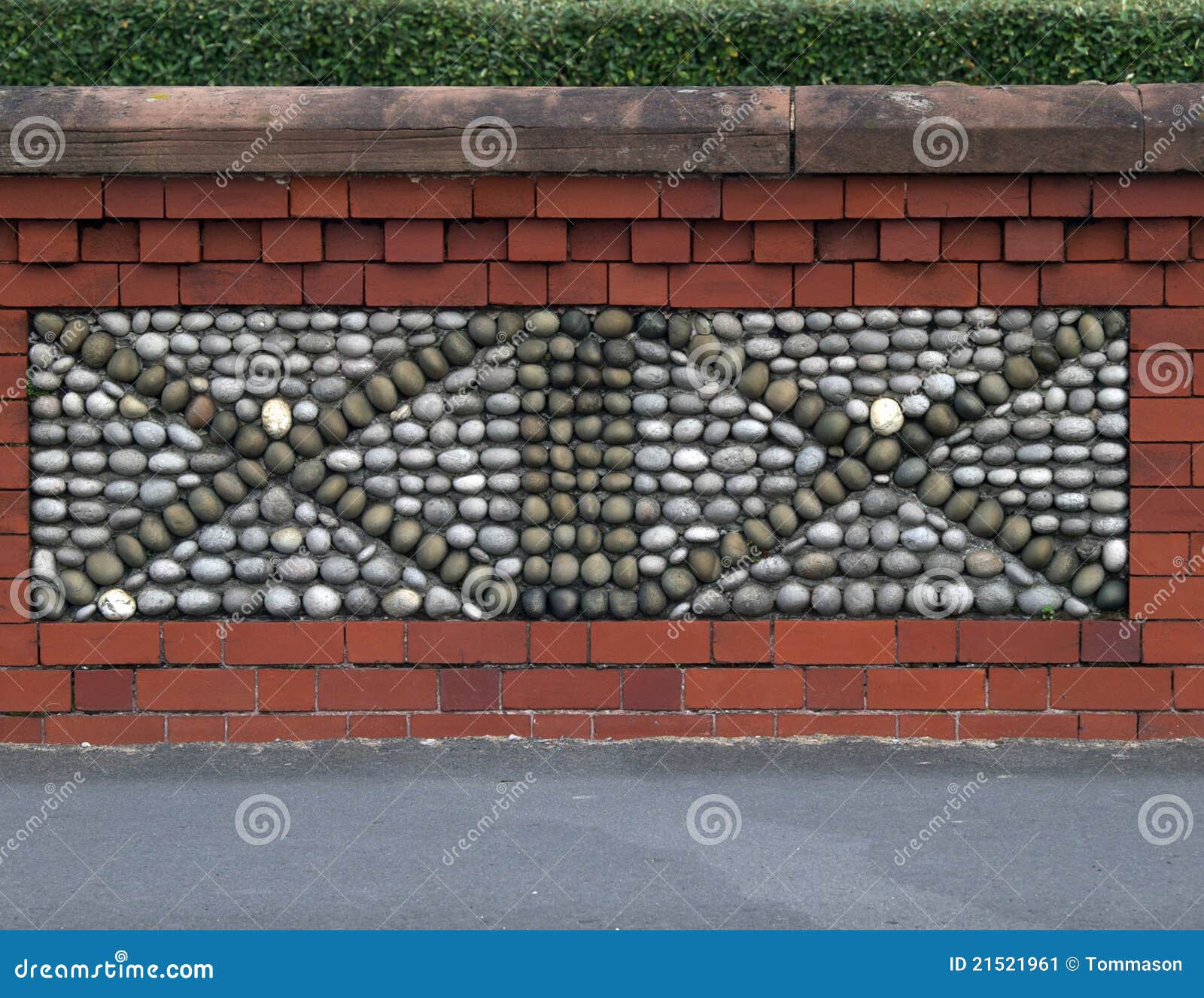 Pebblewall stock image. Image of rock, royalty, brick - 21521961