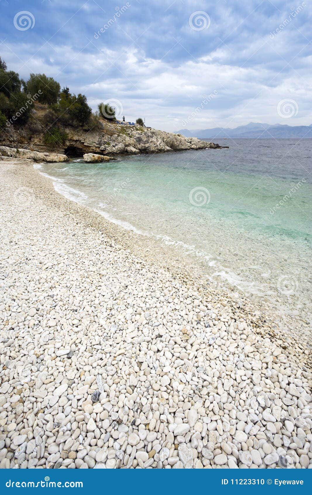 Pebbly Beach at Kassiopi, Corfu, Greece Stock Photo - Image of corfu ...
