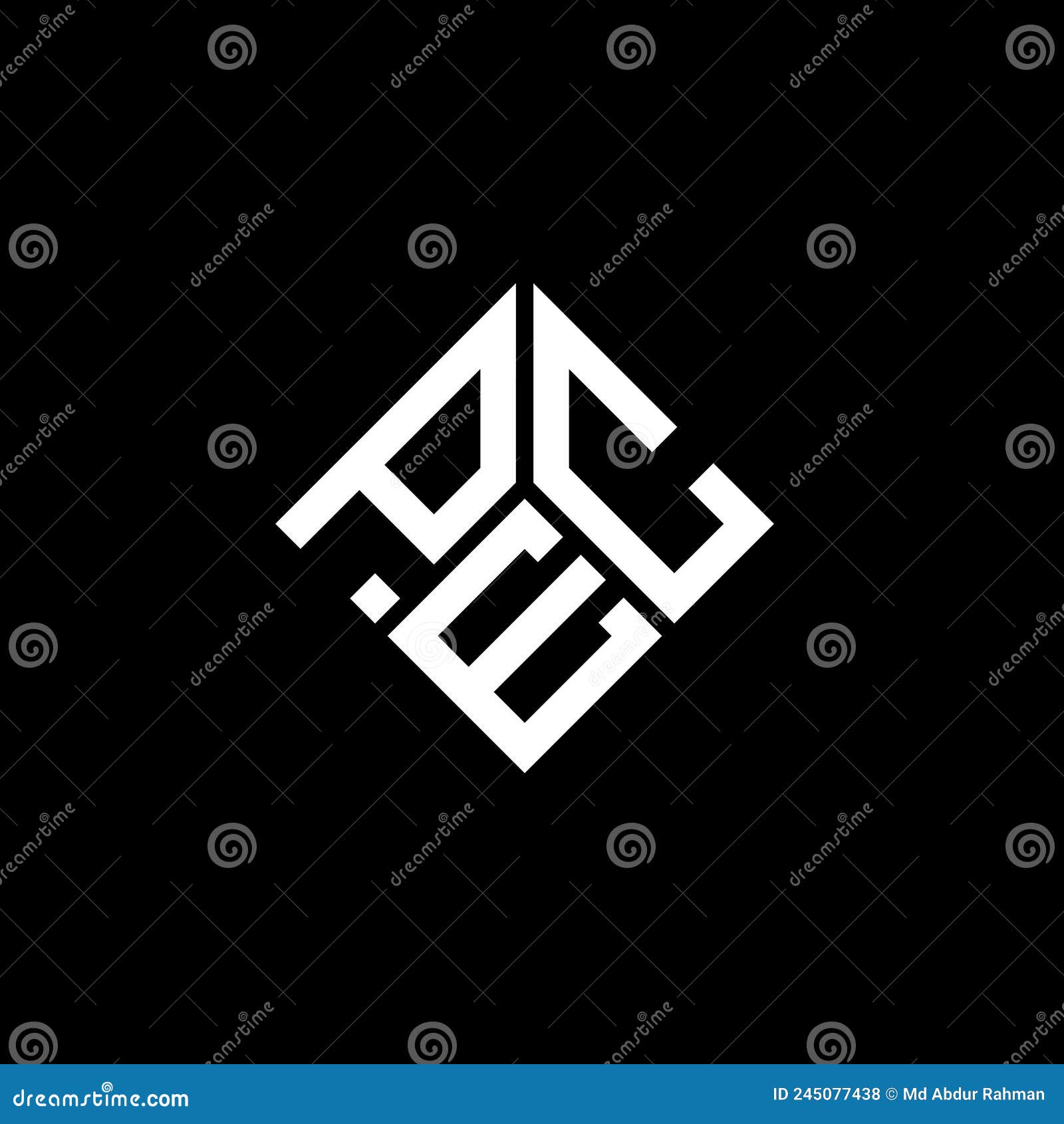 PEC Letter Logo Design On Black Background. PEC Creative Initials ...