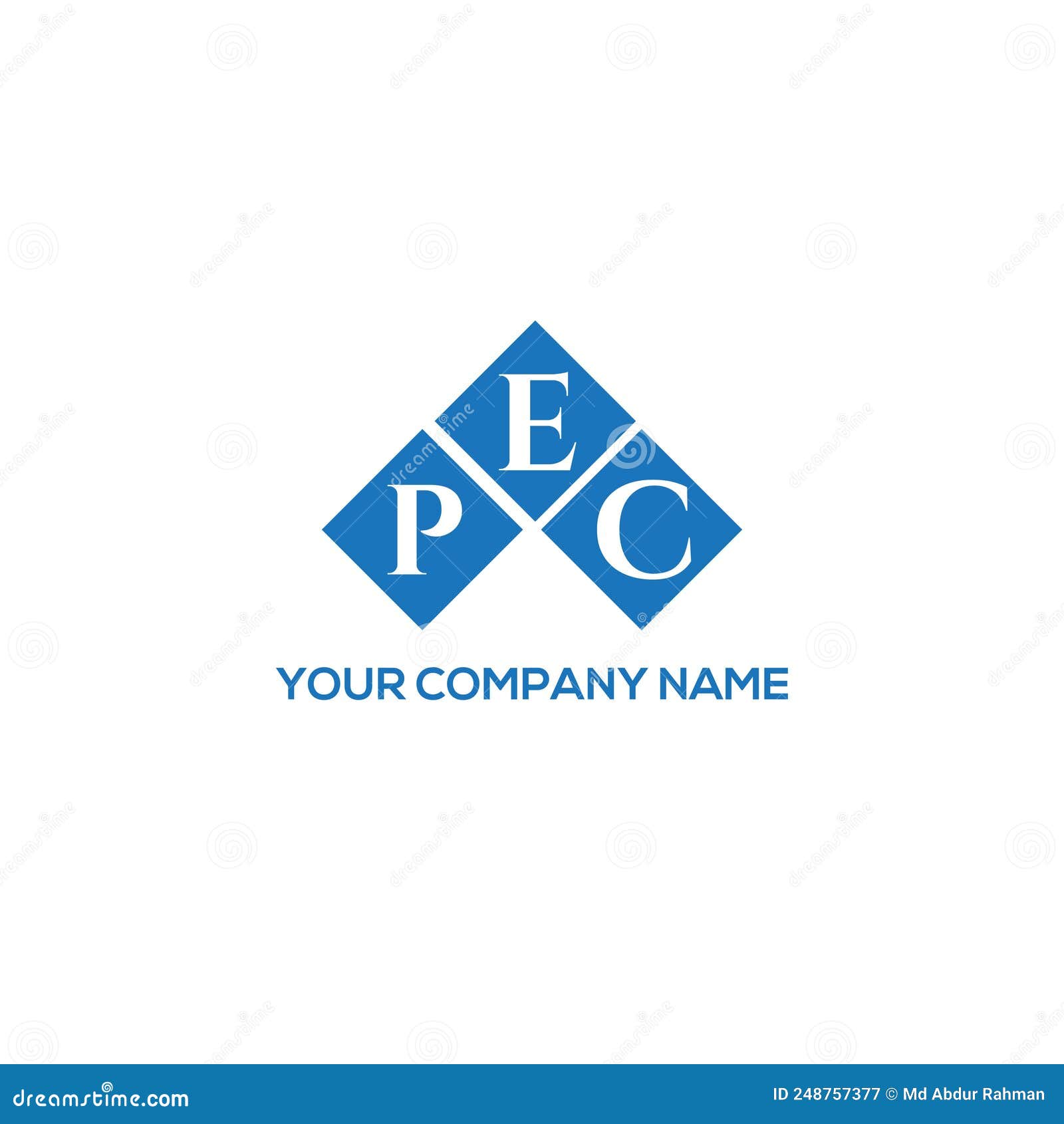 PEC Letter Logo Design on BLACK Background. PEC Creative Initials ...