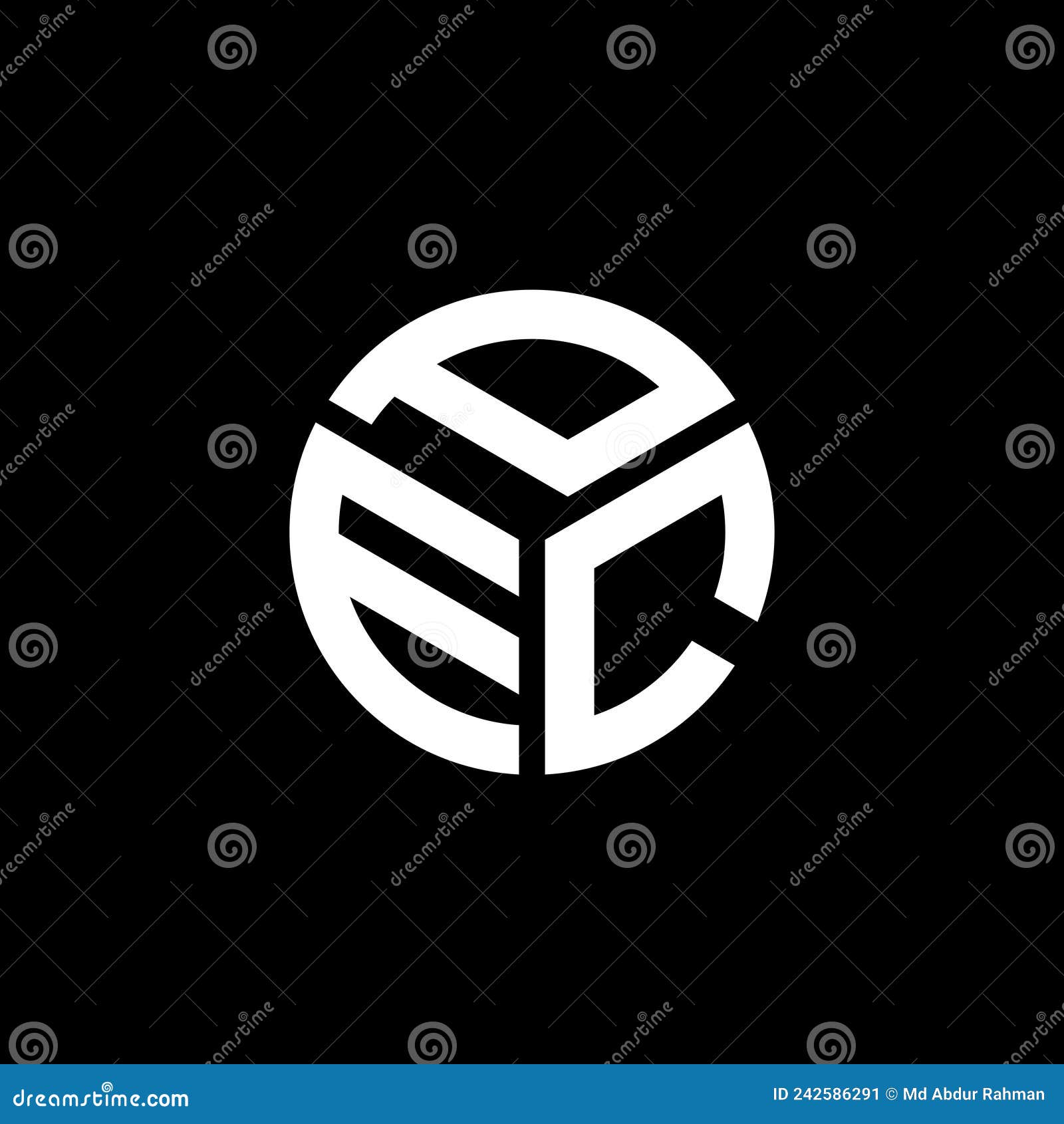 PEC Letter Logo Design on Black Background. PEC Creative Initials ...