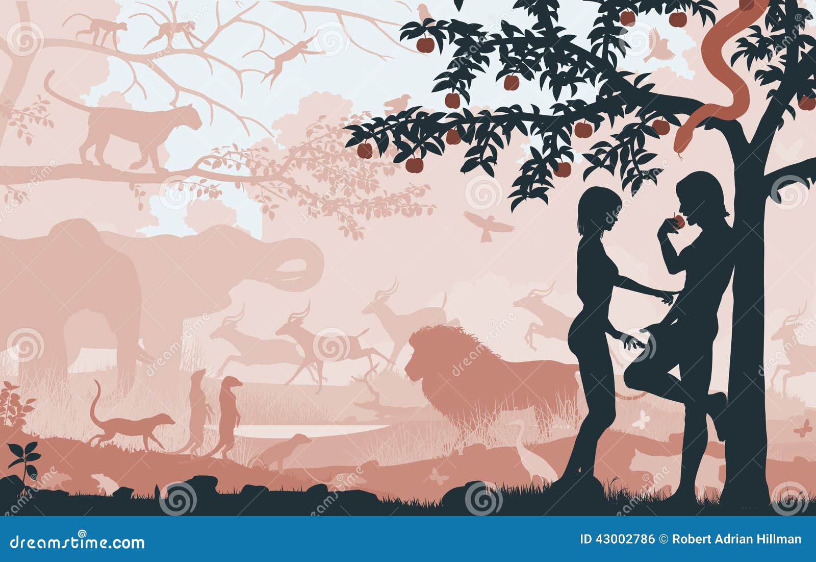 Pecado original ilustración del vector. Ilustración de historia - 43002786