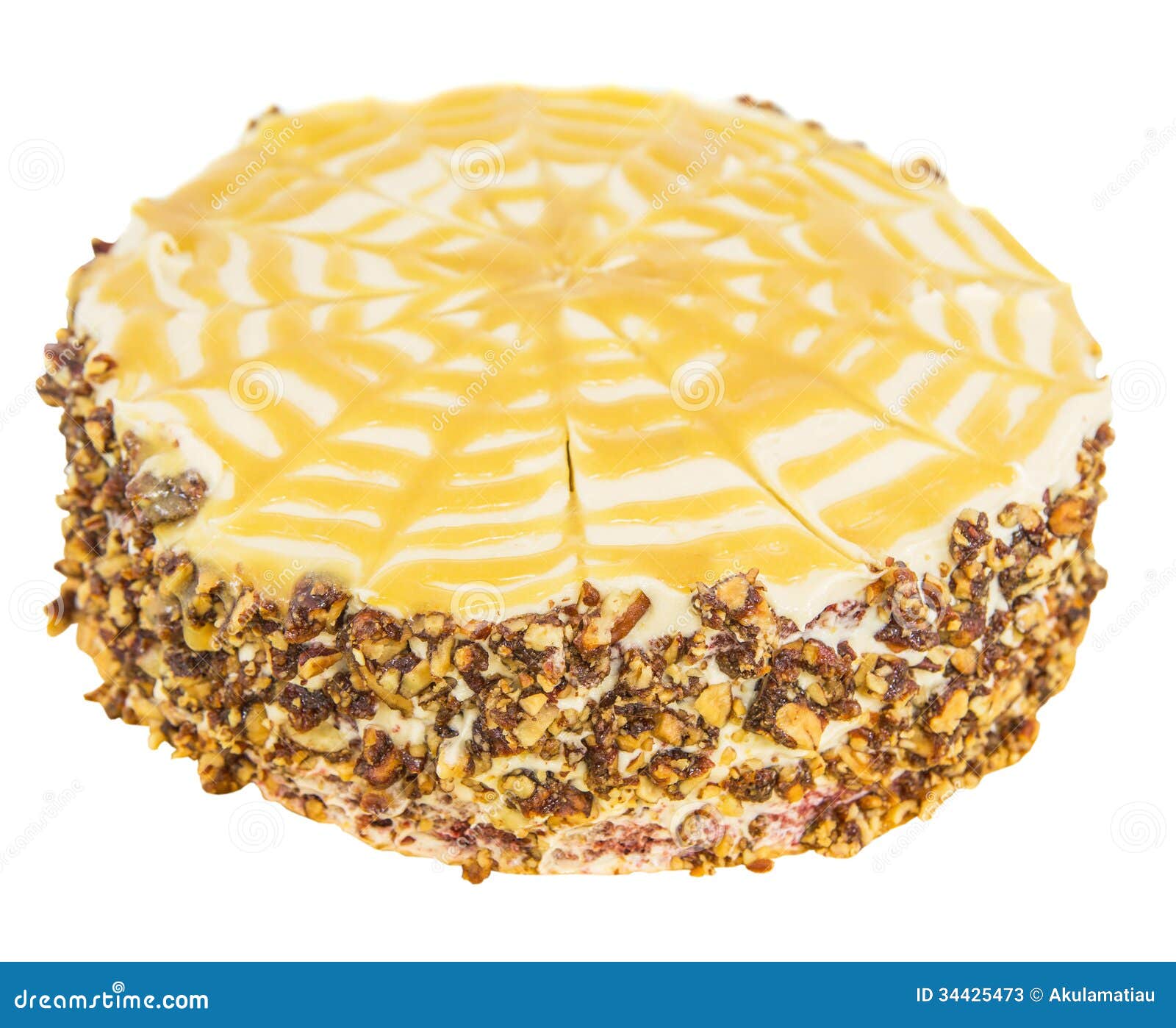 Pecan Nut Cake I stock image. Image of brown, tasty, dessert - 34425473