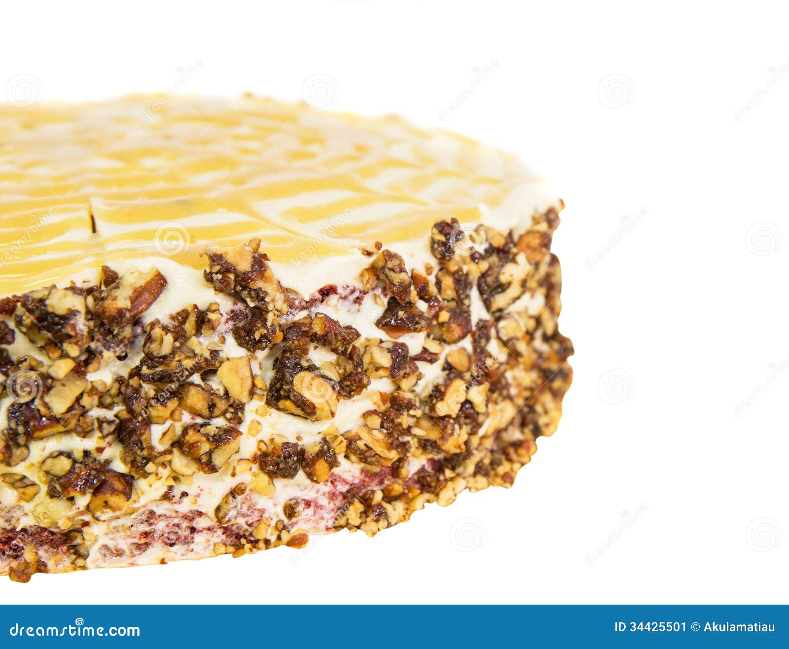 Pecan Nut Cake II stock image. Image of cake, icing, homemade - 34425501