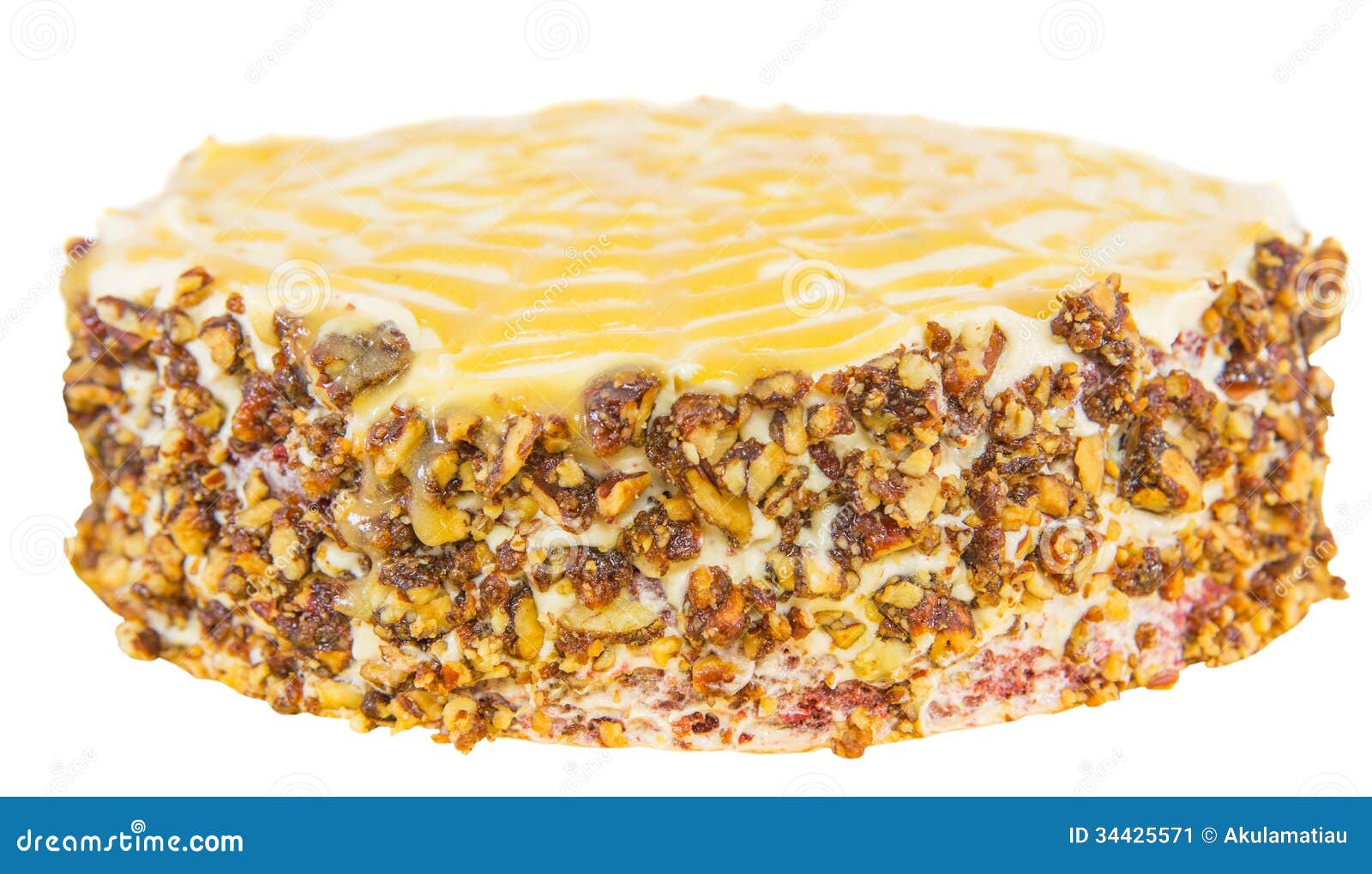 Pecan Nut Cake III stock image. Image of caramel, frosting - 34425571