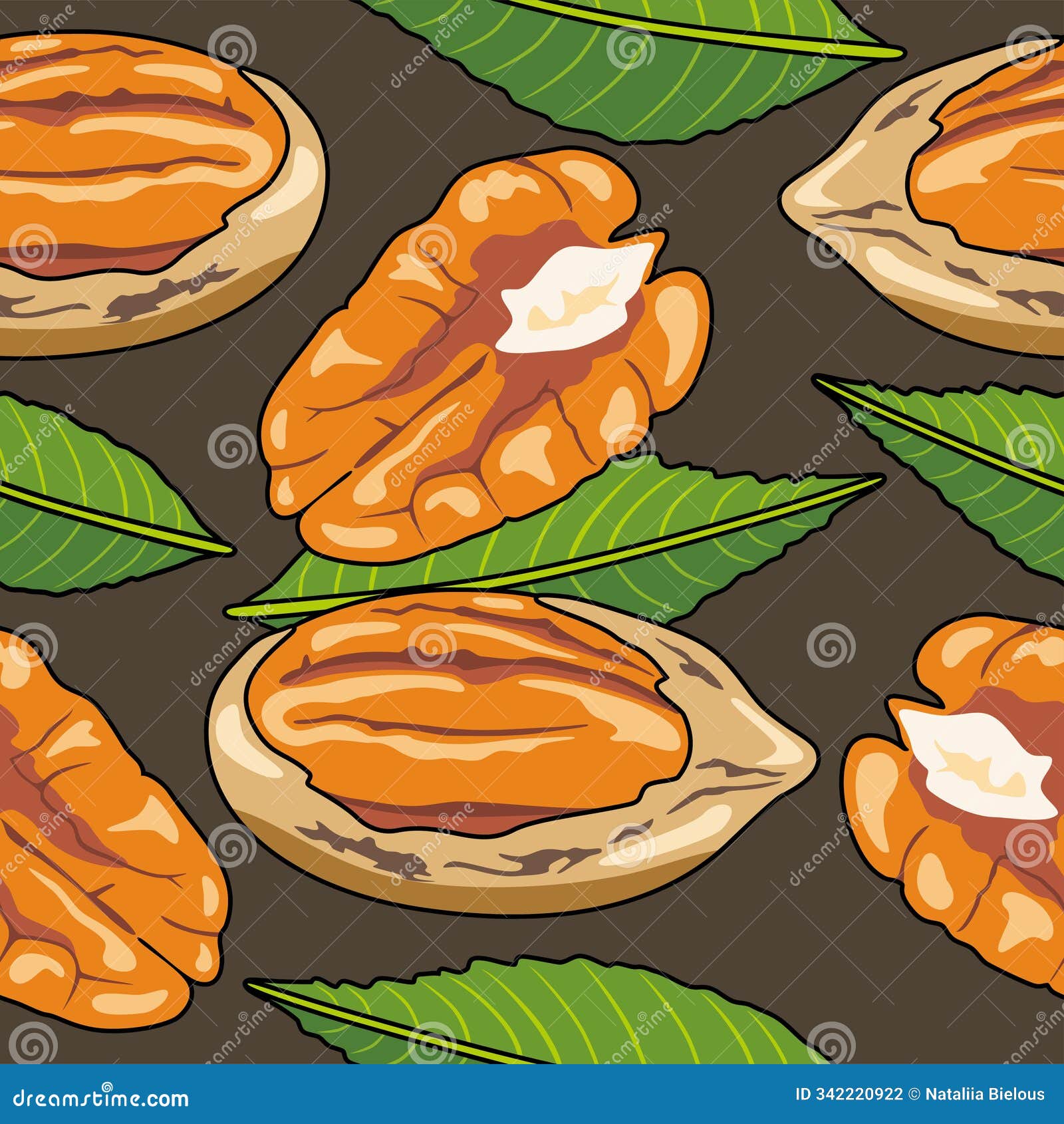 Pecan Nuts. Vector Graphic Circle. Vintage Symbol | CartoonDealer.com ...