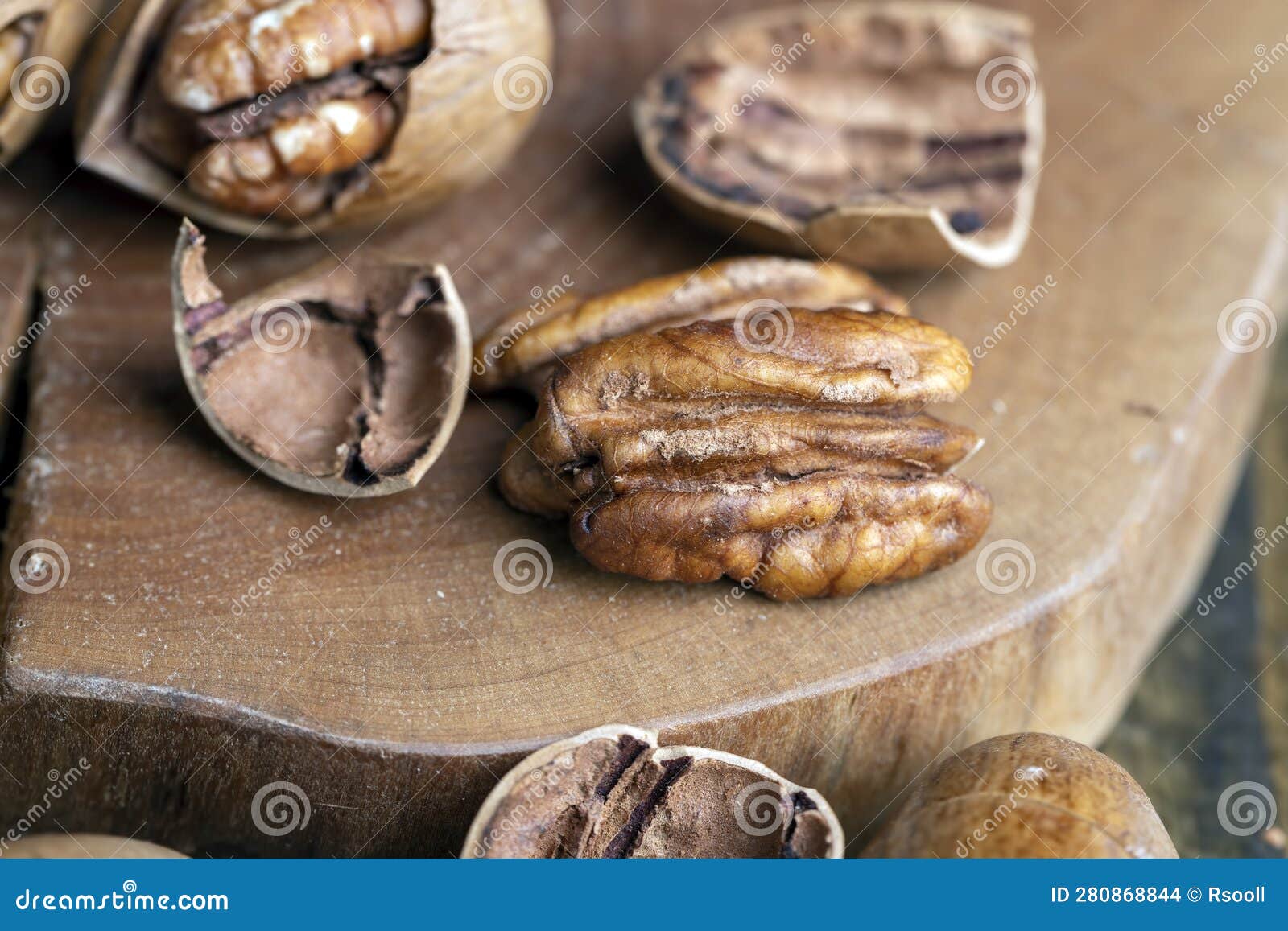 Pecan in a Shell on the Table Stock Photo - Image of protein, nutrition ...