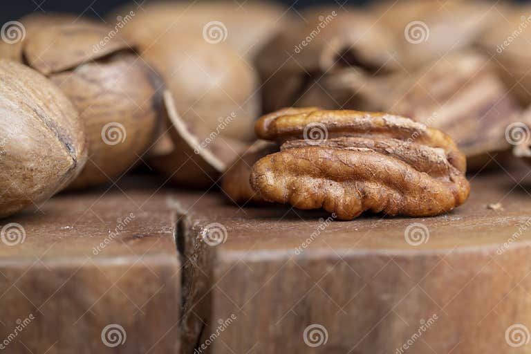 Pecan in a Shell on the Table Stock Photo - Image of food, core: 280876206