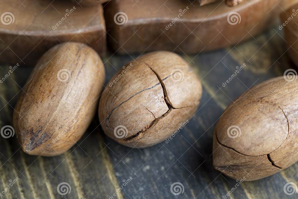 Pecan in a Shell on the Table Stock Image - Image of food, snack: 283108199